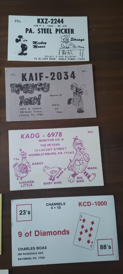 Lot 24 Various QSL Ham Radio Identifier Cards /Postcards PA ...