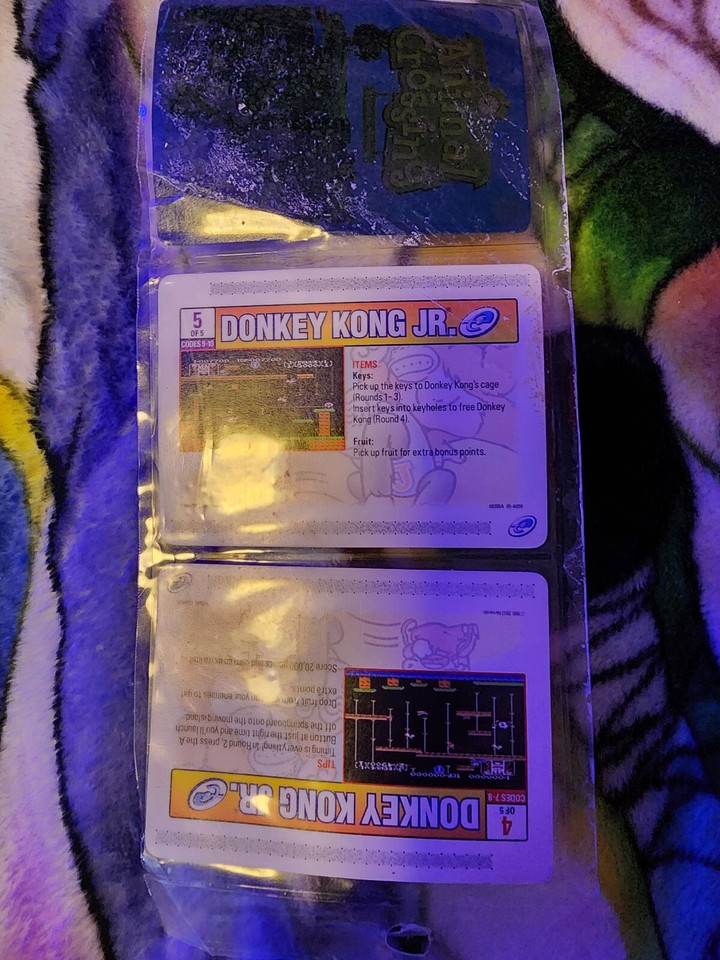 Nintendo Gameboy Advance eReader Cards - Donkey Kong Jr + Game & Watch ...