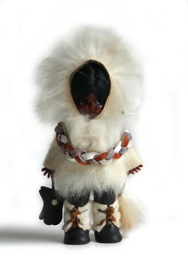 Doll ALASKA Eskimo Inuit Plastic Doll Real Fur Parka 6” Moveable Eyes ...