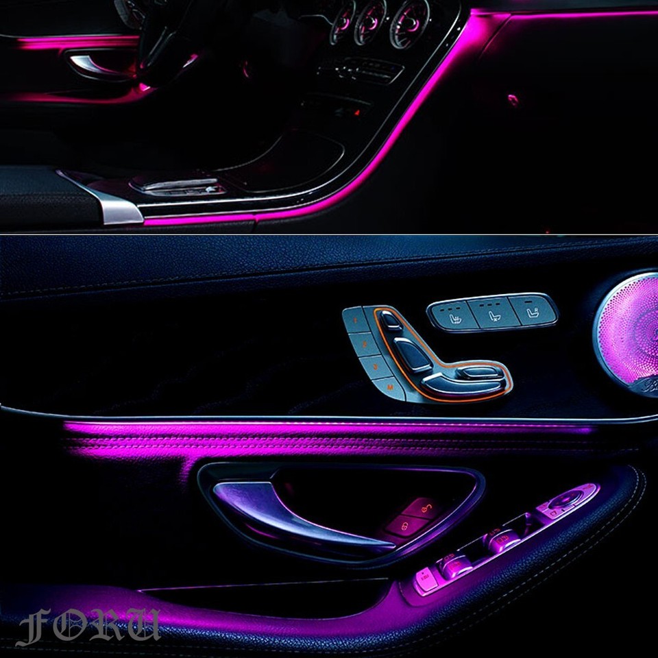 For 2015-2019 Mercedes-Benz C Class W205 64 Color Air Vent LED Ambient ...