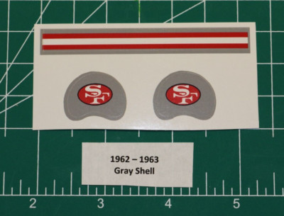 1962 - 1963 San Francisco 49ers Football Gumball Helmet Diecut DECAL ...