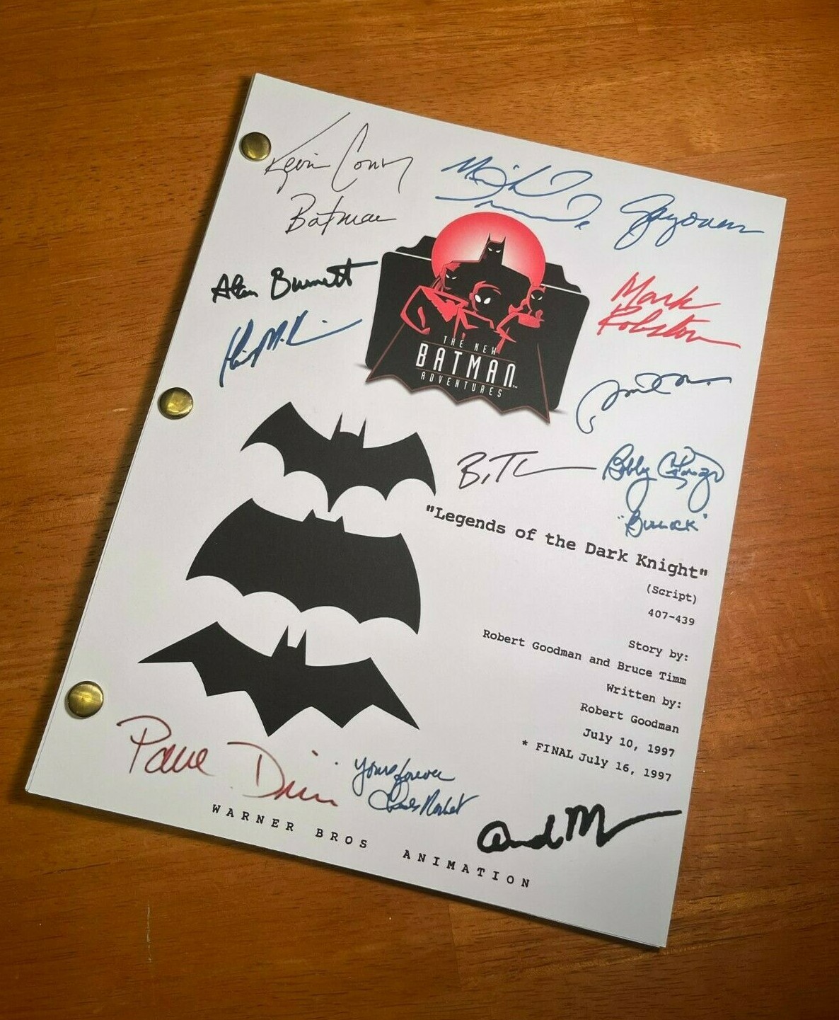 The New Batman Adventures Legends of the Dark Knight Script- Signed ...