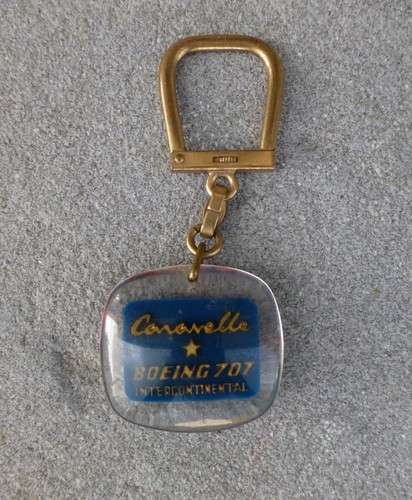 porte clé clef keychain BOURBON JET AIR FRANCE CARAVELLE BOEING 707 ...