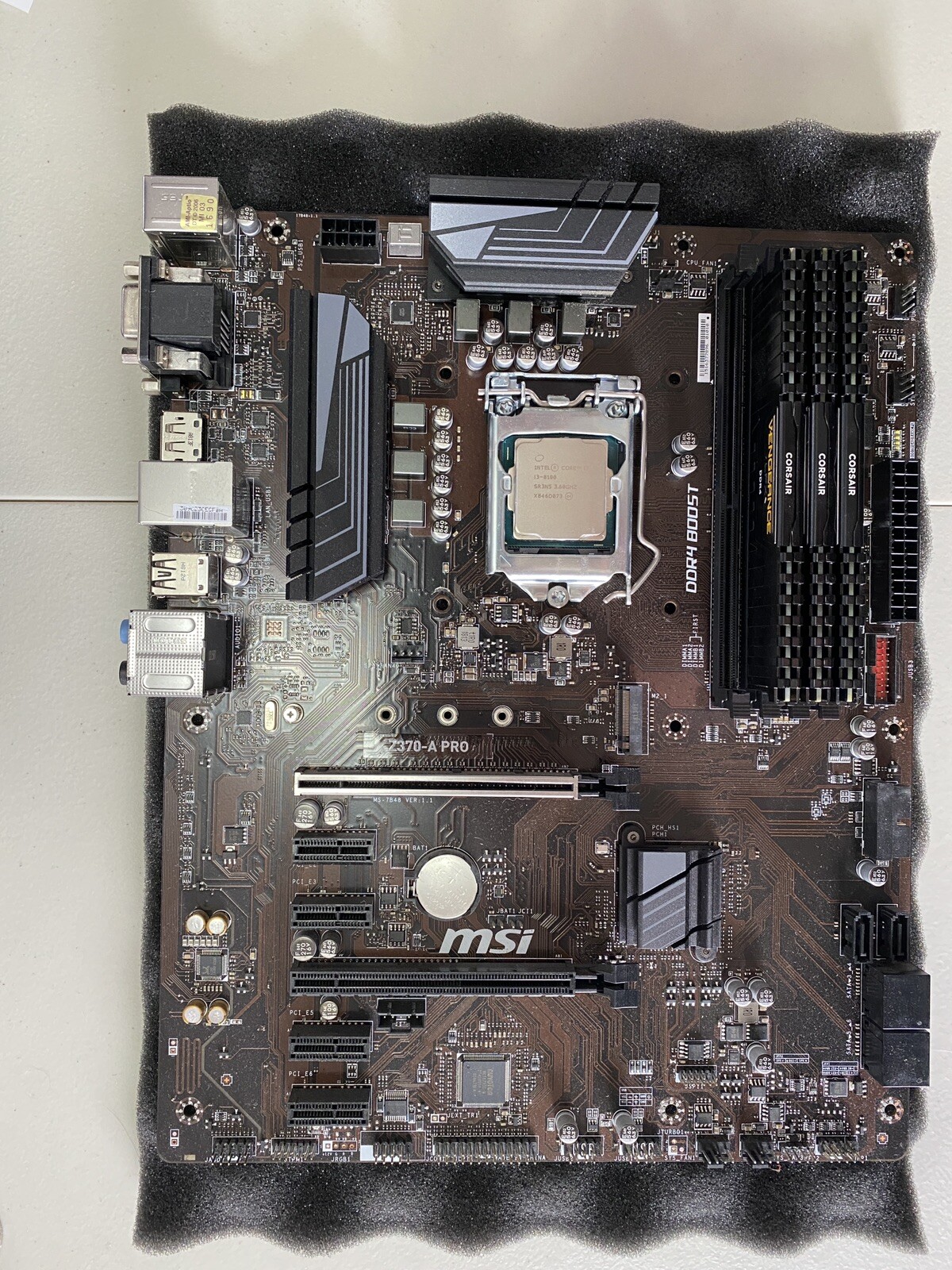 msi z370-a pro Motherboard, 2 8gb Ddr4, 1 4gb Ddr4, Intel i3-8100 ...