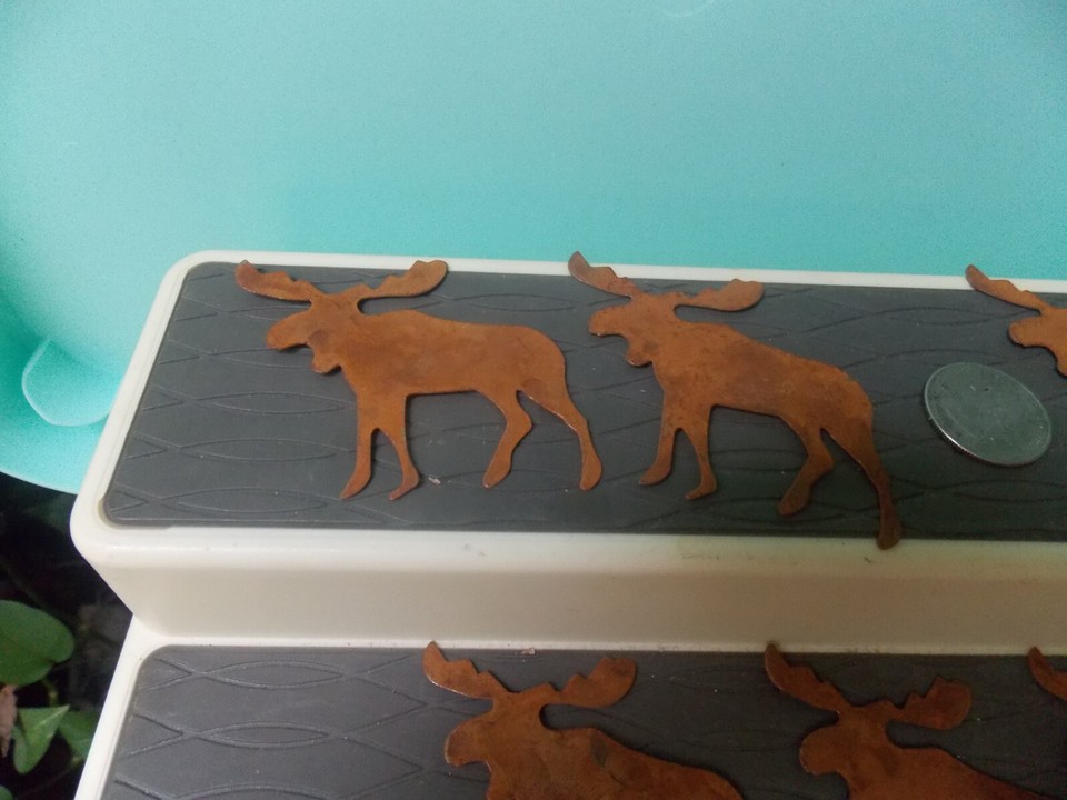 6 Primitive Metal Rusty Metal Moose Cut Outs | eBay