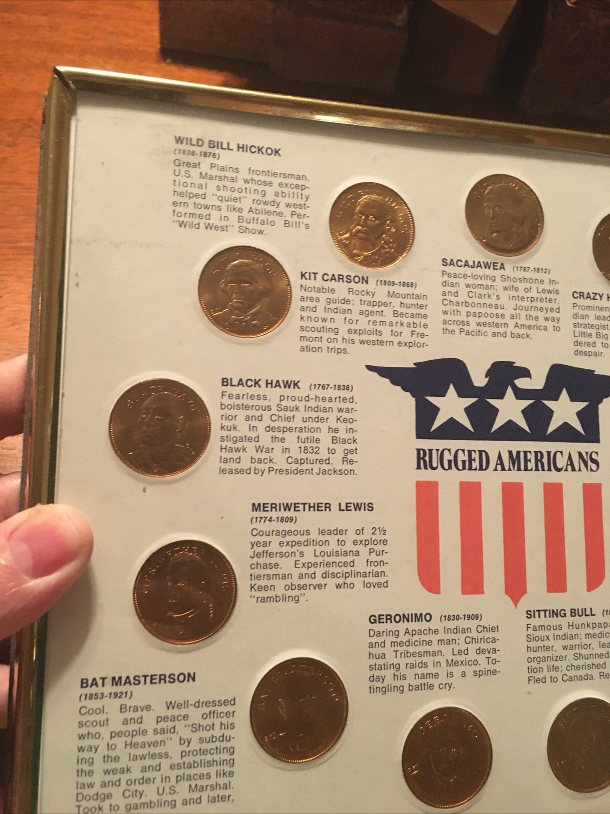 Rugged Americans coin collection,Wild Bill Hickok,Kit Carson,Blackhawk ...