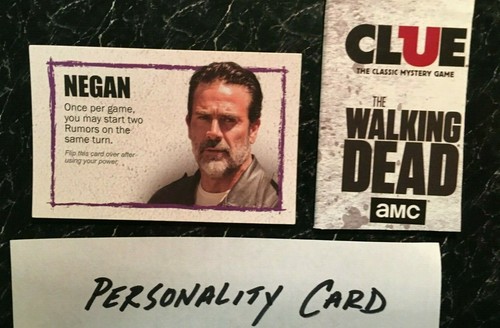 Clue Walking Dead NEGAN Personality Card Game Replacement Piece MINT ...