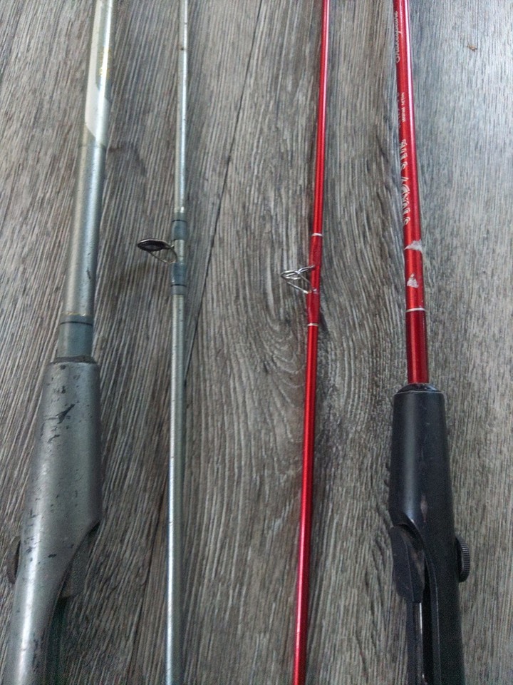 Vintage Lot of 2 Casting Rods. 2 Piece. Shakespeare Sturdy Stik & Zebco ...