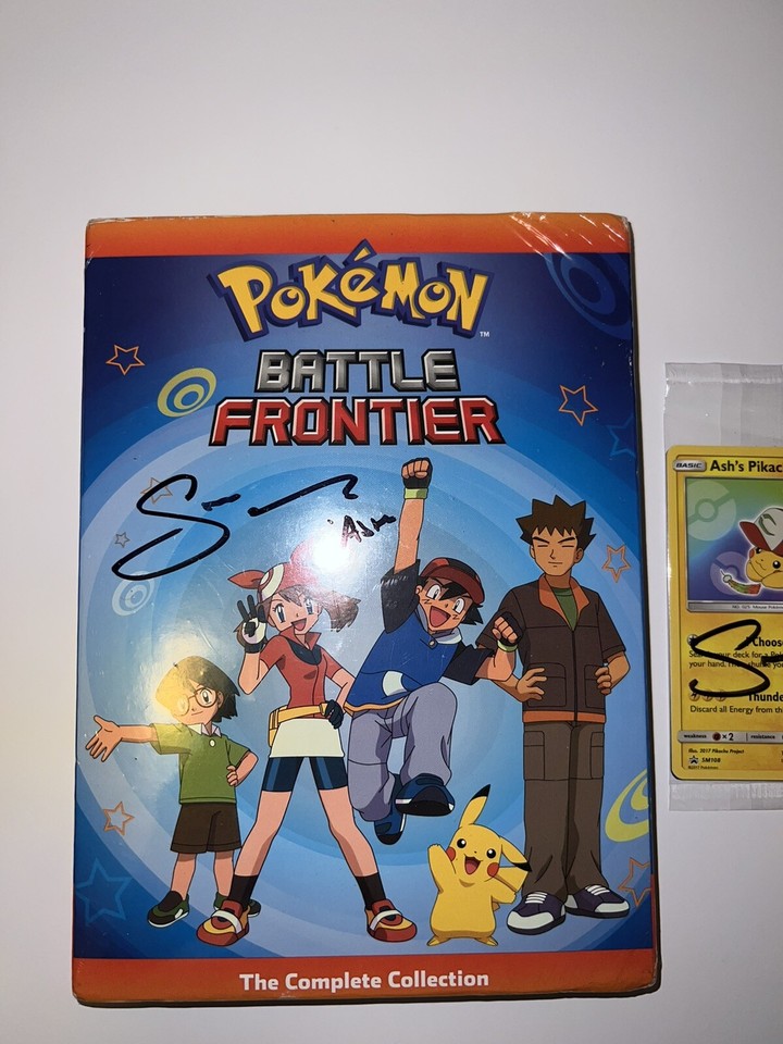 Pokemon Sarah Natochenny Auto Ash's Pikachu SM108 I Choose You + Battle ...