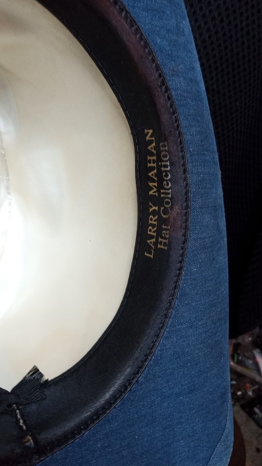 Vintage Larry Mahan Collection Denim Cowboy Hat by Resistol Size 7 1/8 ...