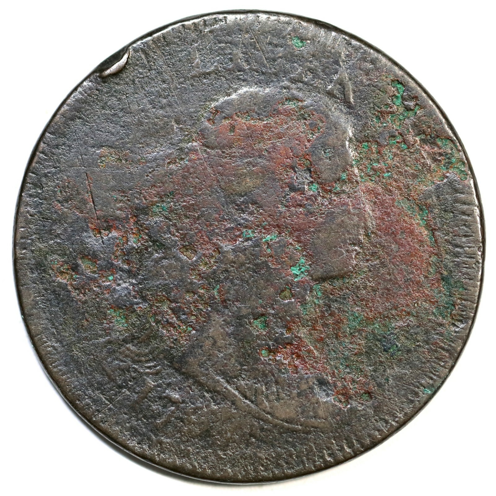 1797 S-140 Triple Struck Draped Bust Large Cent Coin 1c | eBay