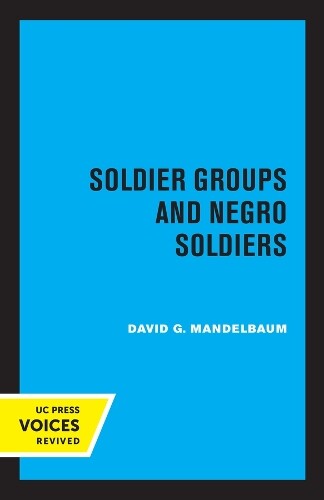David G. Mandelbaum Soldier Groups and Negro Soldiers (Taschenbuch) (US ...