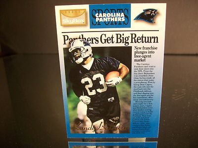Rare Randy Baldwin SkyBox 1995 Card #14 Carolina Panthers Football NFL ...