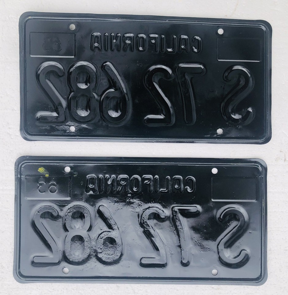 1963-1969 California Truck License Plates Pair. Restored, Show Quality ...