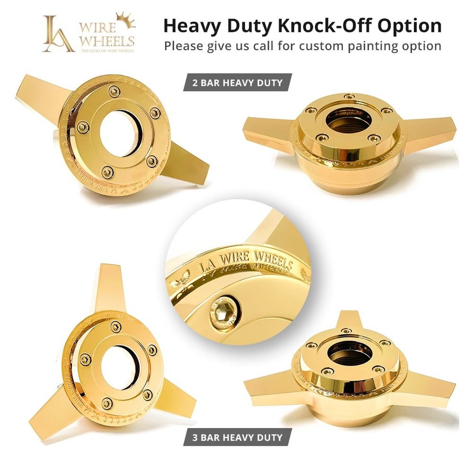 20x8" LA Wire Staggered STD/Reverse 150-Spoke Straight Lace Gold/Chrome ...