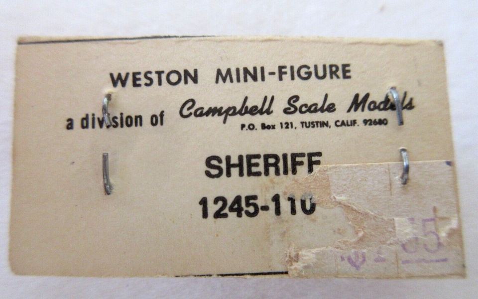 CAMPBELL SCALE MODELS WESTON MINI FIGURE 1245-110 SHERIFF | eBay