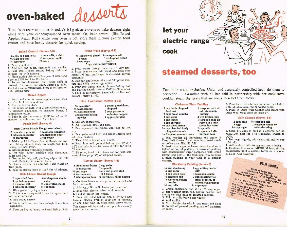 New Cook's Cookbook MCM Atomic Era Recipe Book Edison Electric GREAT ...