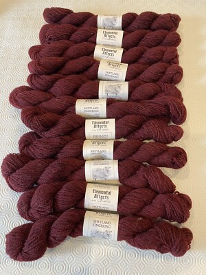 Elemental Affects Shetland Fingering Yarn In Merlot, 11 Skein Lot | eBay
