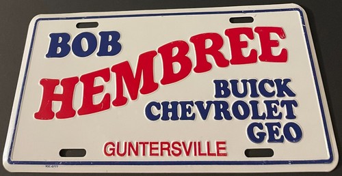 Bob Hembree Buick Chevrolet Geo Dealership Booster License Plate ...