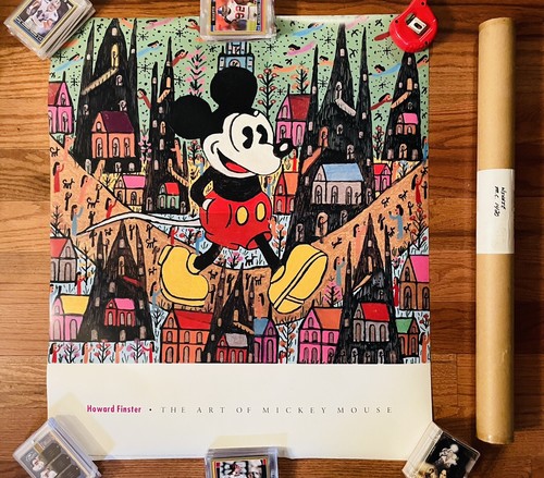 Vintage Howard Finster The Art of Mickey Mouse 1980s Poster Disney | eBay