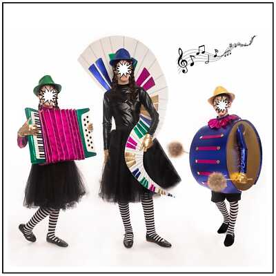 The handmade Musical Band Costumes / The Piano, Accordion and Drum | eBay