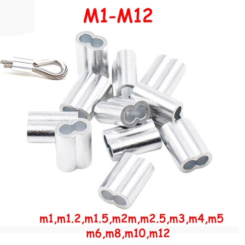Aluminium Swage Crimps Sleeves for 1mm - 12mm Stainless Steel Wire Rope ...