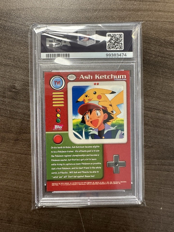 PSA Mint 9 Ash Ketchum #TV1 1999 Pokémon Topps T.V. Animation | eBay