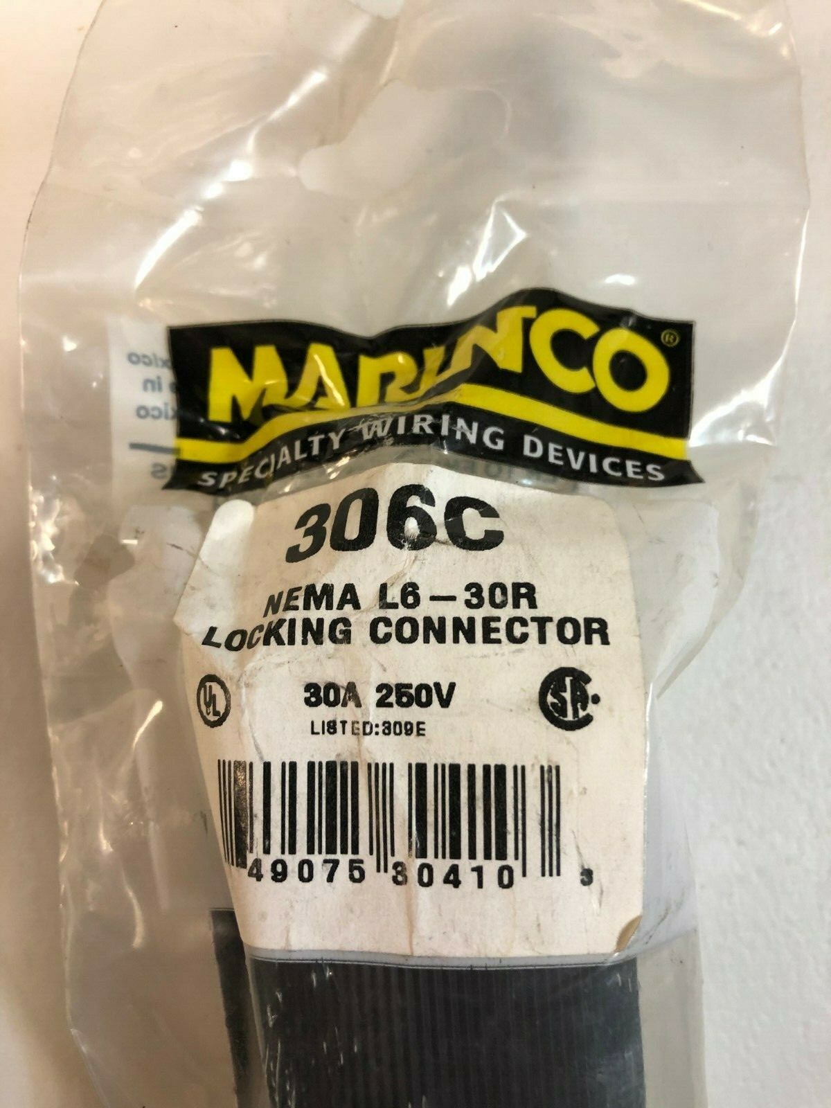 Pair of Marinco 306C Nema L6-30R Locking Connector 30A 250V Female End ...