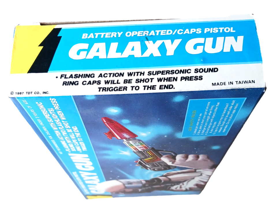 Galaxy Gun Space Gun Vintage Toy 1987 Taiwan Battery Operated NEW Boxed ...