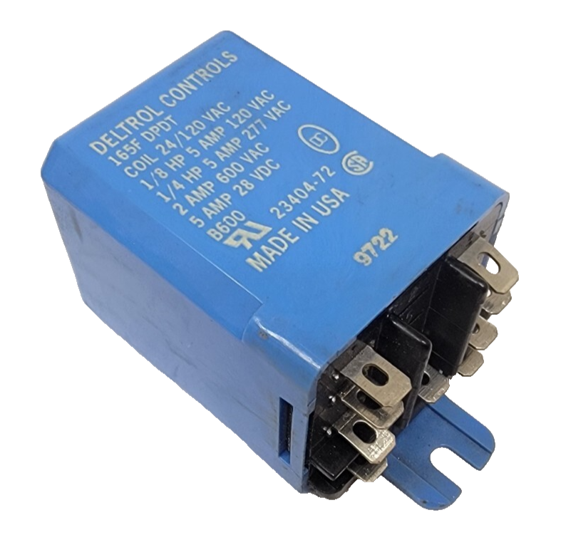Deltrol Controls 165F DPDT Coil 24-120V/5A Relay 23404-72, 9 pins | eBay