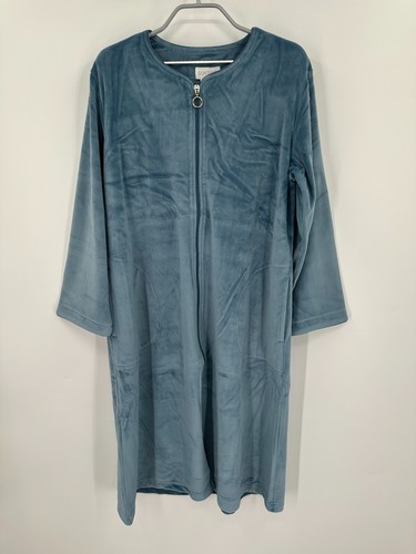 Softies 42" Spring Lake Serenity Stretched Shear Mink Zip-Up Robe sz S ...