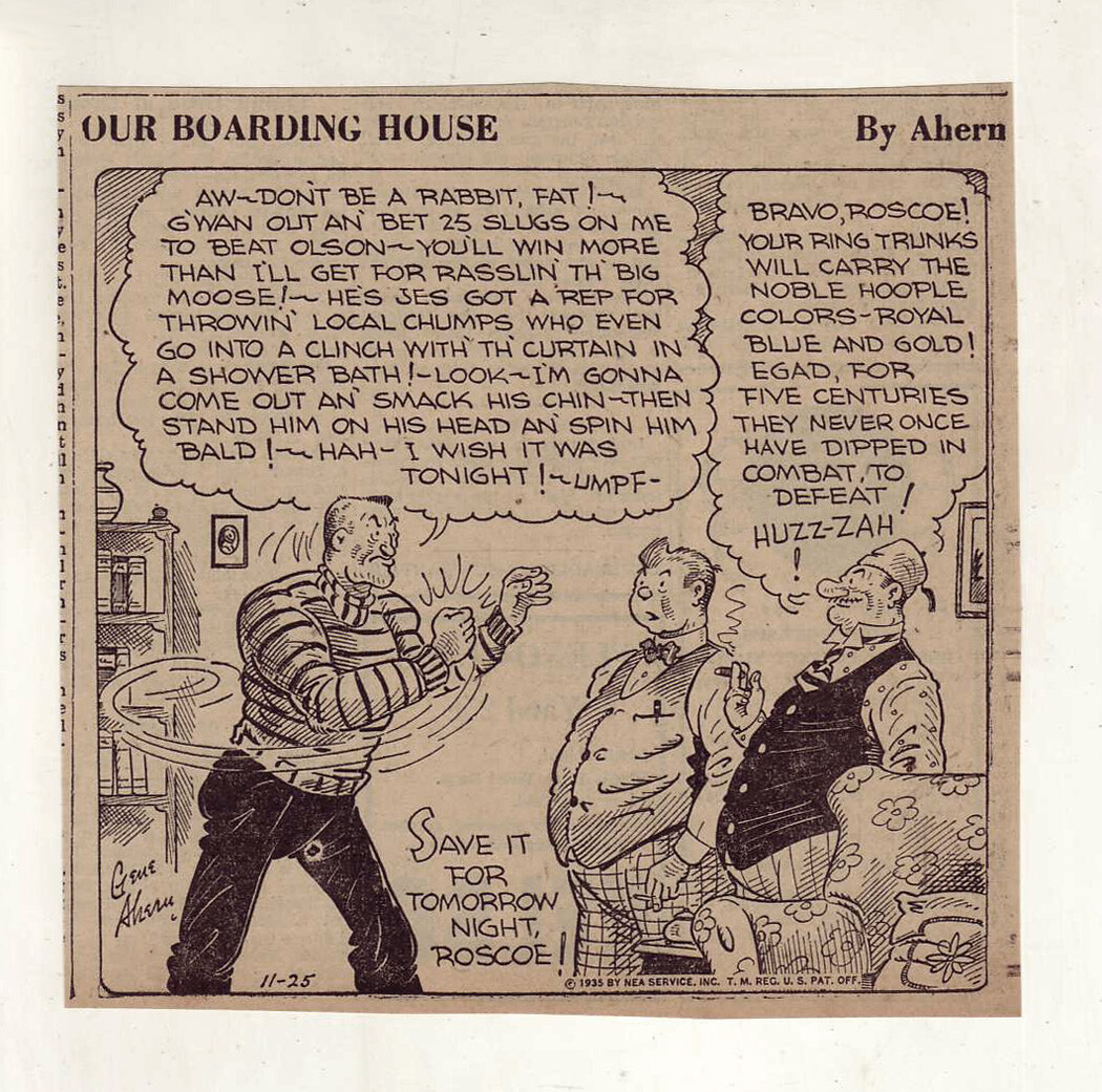 Our Boarding House by Gene Ahern - 24 large daily comic panels from Nov ...