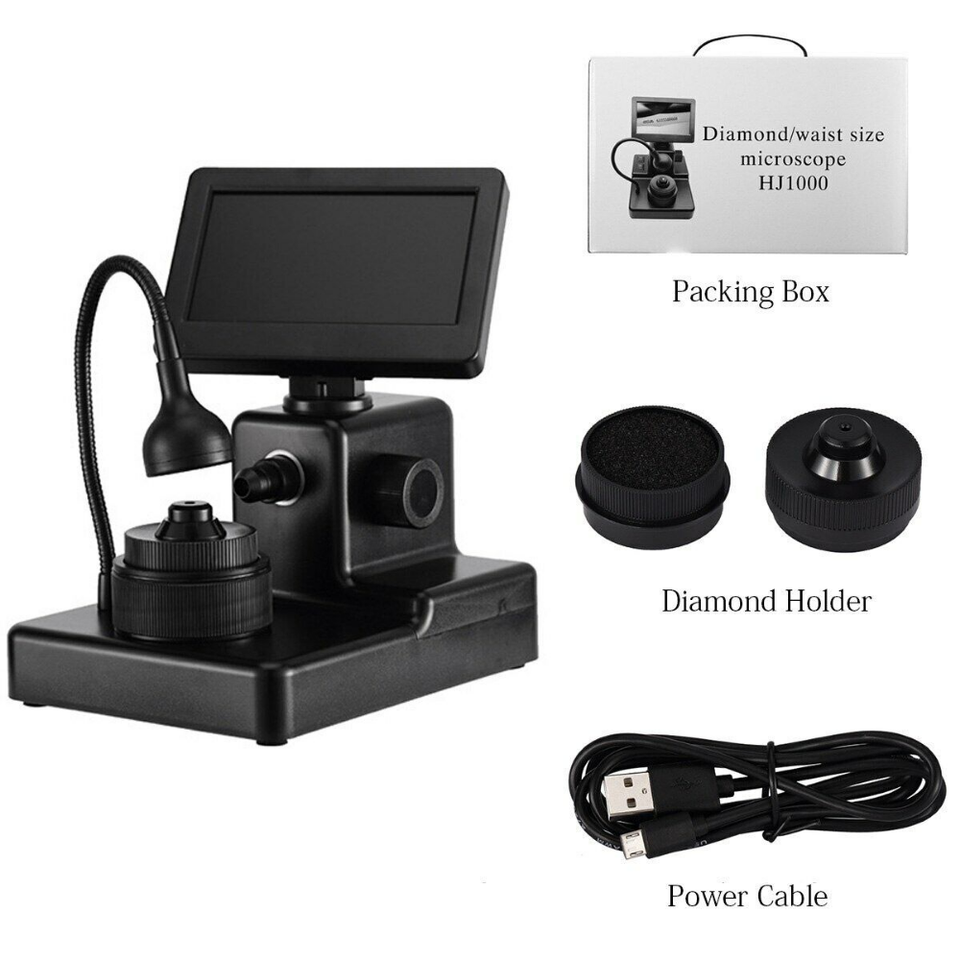 4.3Inch Diamond Inspection Microscope 50X-1000X Girdle Code Viewer ...