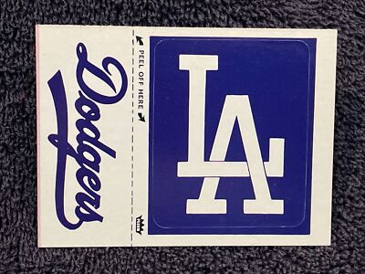 VINTAGE 1970's Los Angeles Dodgers Fleer Team Logo Sticker Card, NICE ...