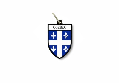 keychain key chain ring flag national souvenir shield canada quebec ...