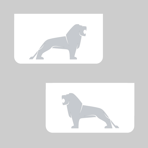 MAN Lorry HGV Truck Mudflaps 36 x 64cm White PVC Mud Flaps with Silver ...