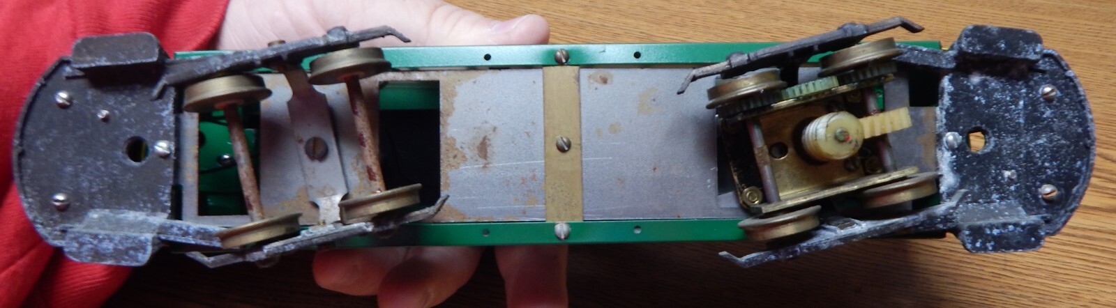 BOWSER TROLLEY GREEN WITH YELLOW DOORS UNTESTED O SCALE LQQK | eBay