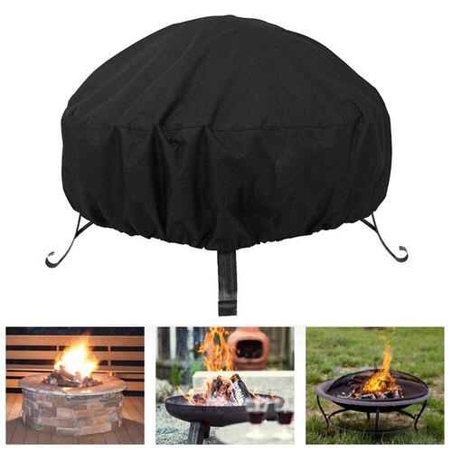 85/122cm Round Waterproof Barbecue Patio Fire BBQ Grill UV Protector ...