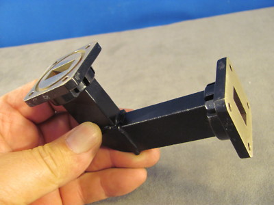 Waveguide WR75 Cast H-bend (A)2.00"x(B)3.00" Cover Grooved x Cover ...