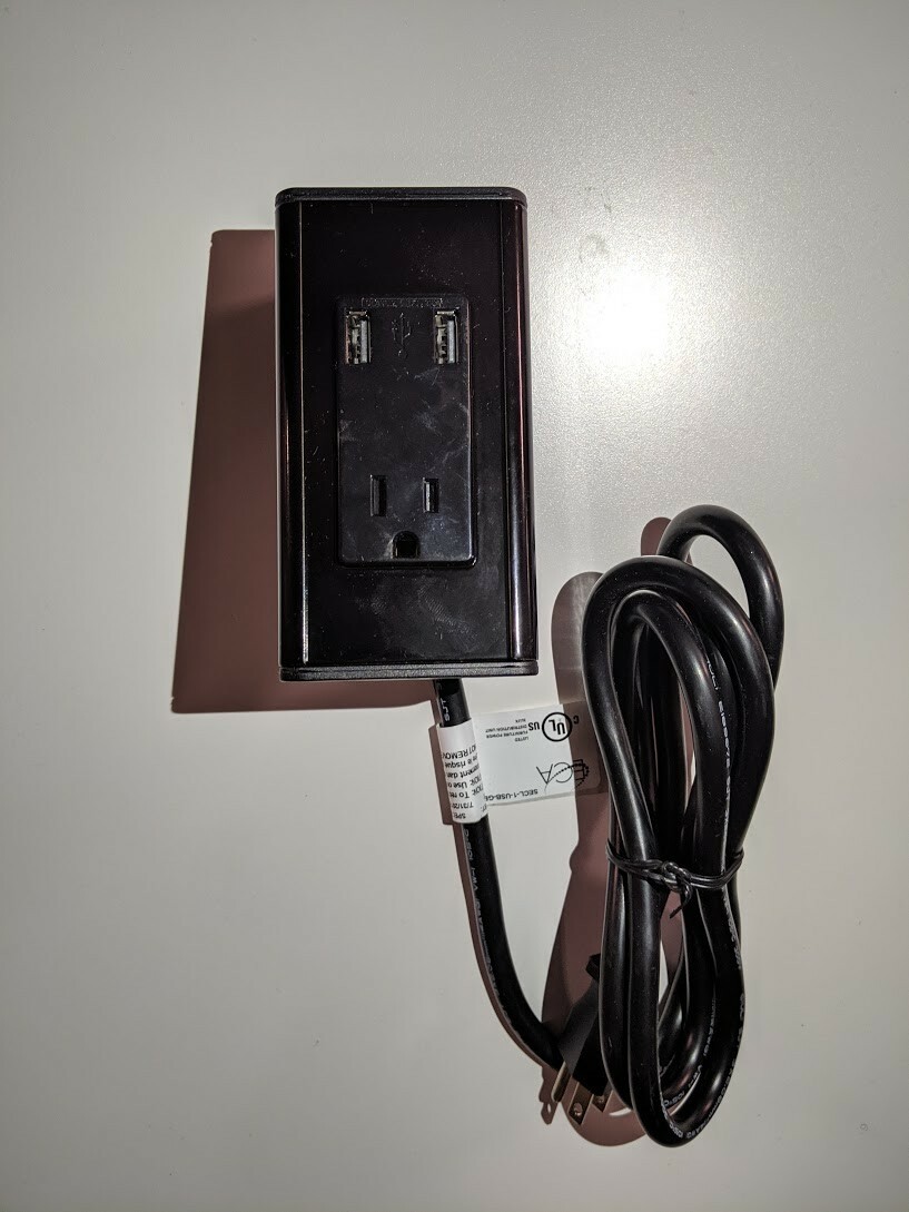 ECA Power Data Outlet 1 Power 2 USB Outlets with Clamp Mount (Black ...