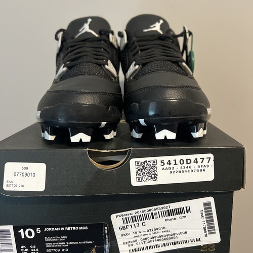 Size 10.5 - Air Jordan 4 Retro MCS Oreo football cleats | eBay