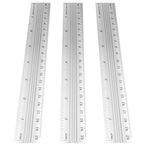 3 Pcs Small Metal Engineering Ruler Drafting Architect Triangular Scale ...