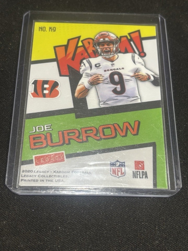Joe Burrow RC Rookie 2020 Kaboom Cincinnati Bengals NFL Football Card 🏈 ...