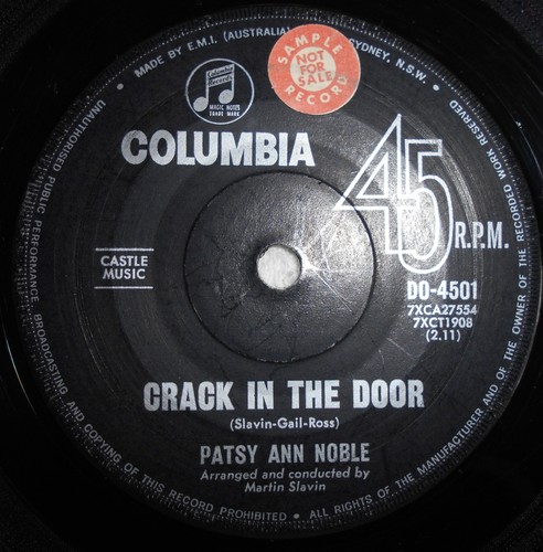 PATSY ANN NOBLE "CRACK IN THE DOOR/PRIVATE PROPERTY" RARE OZ PROMO ...