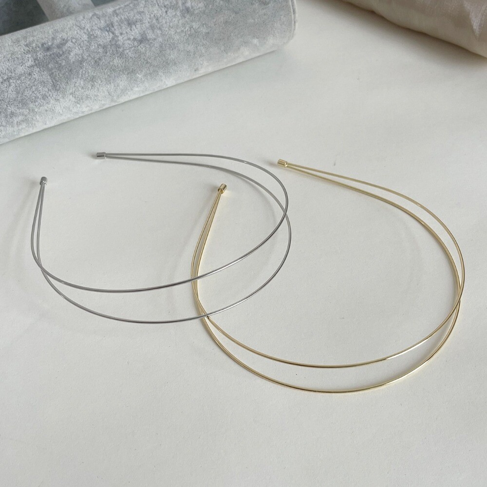 Simple Double Root Metal Headbands Retro Double Compression Headband ...