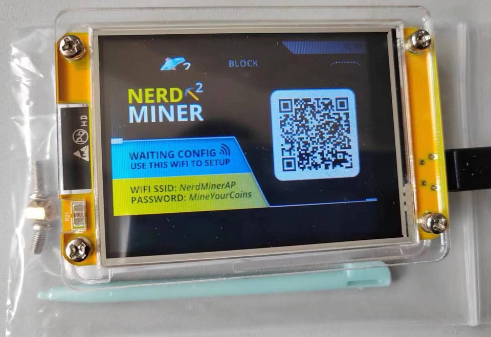 NerdMiner 2.8 inch 54K Hashrate Solo Mode Lottery Machine Nerd BTC ...