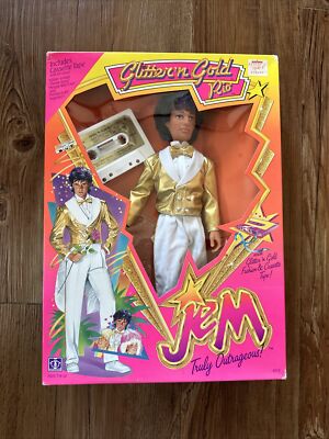 1986 Gem Hasbro Jem and the Holograms Glitter n Gold Rio Doll w ...