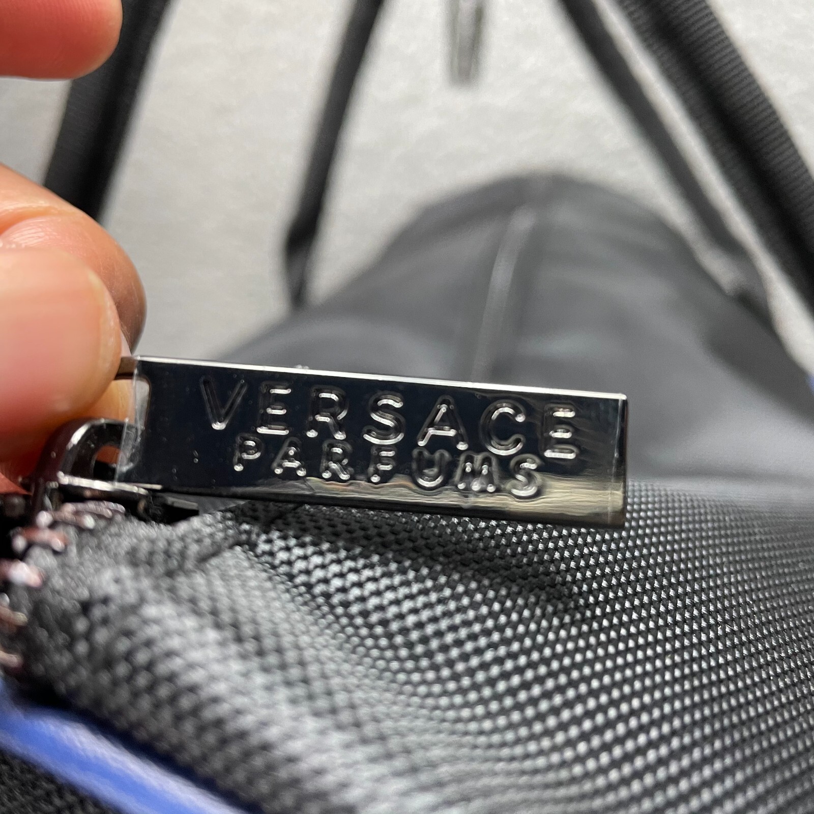 Versace Parfums Duffle Bag Black Navy Blue Weekender Travel Luggage ...