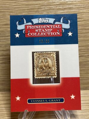 2008 Topps Framed Presidential Stamp Collection Relic /90 Ulysses S ...