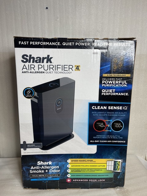 Shark Air Purifier 4 w/ Anti-Allergen Quiet Technology HE405 Black #C2 ...